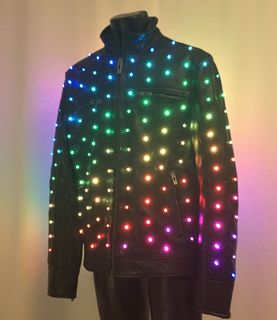 Leather Jacket with 240 RGB LEDs - Enlighted Designs